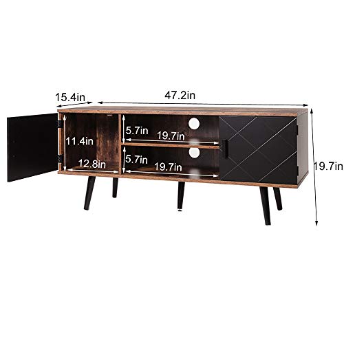 Iwell Storage Cabinet & TV Stand Bundle, 2 Piece Furniture for Living Room, Bedroom