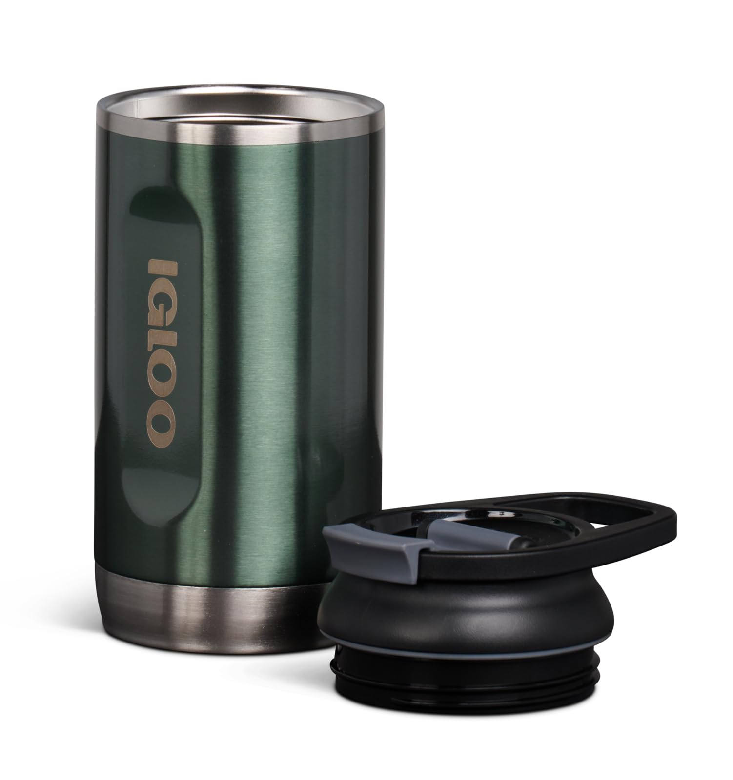 Igloo, 12 OZ Stainless Steel, Tumbler, Flip ‘n’ Sip, Spruce