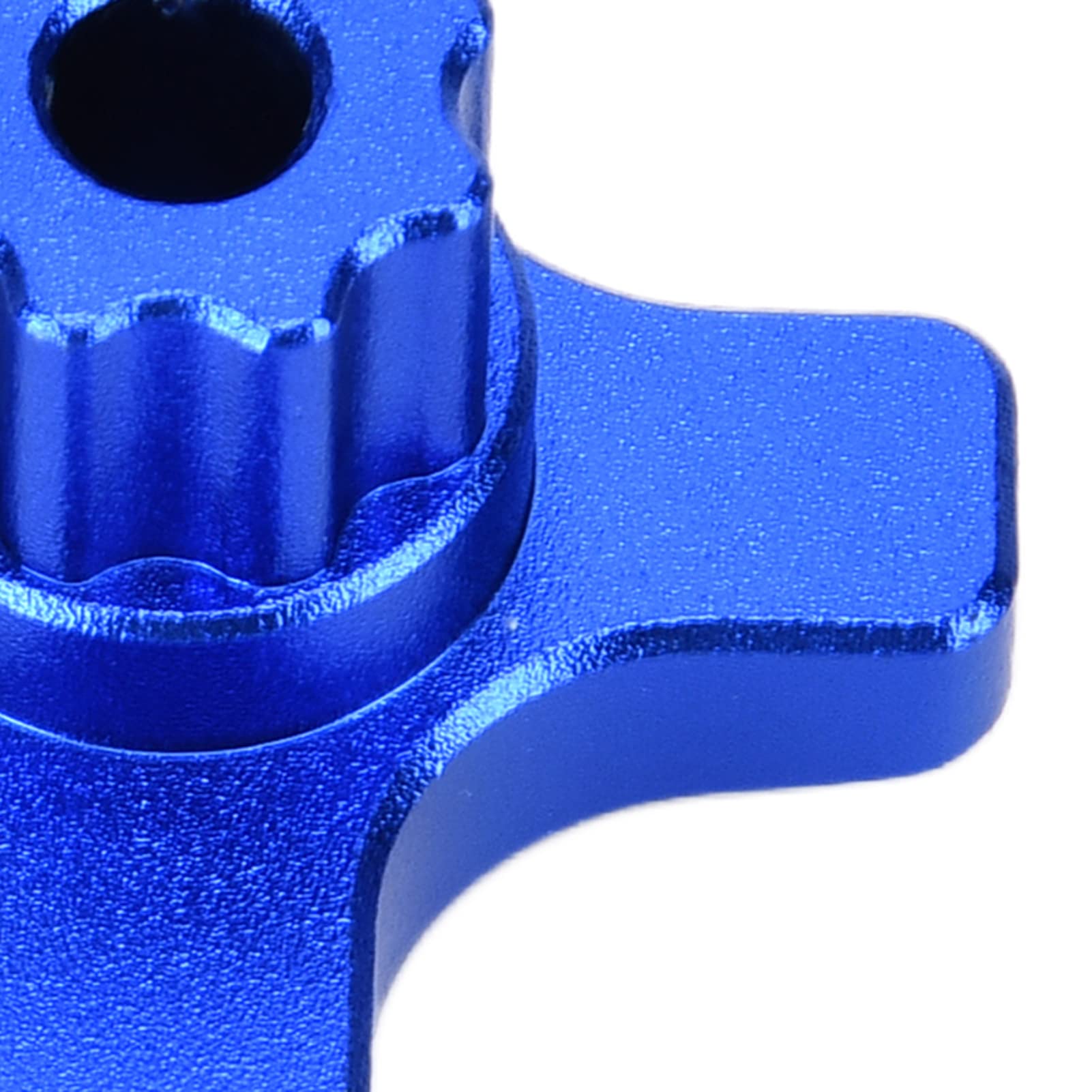 CHICIRIS Crank Cover Wrench, Anodic Oxidation Strong Texture Bicycle Crank Installation Tool Matte and Polished High Strength Blue for Road Bicycle
