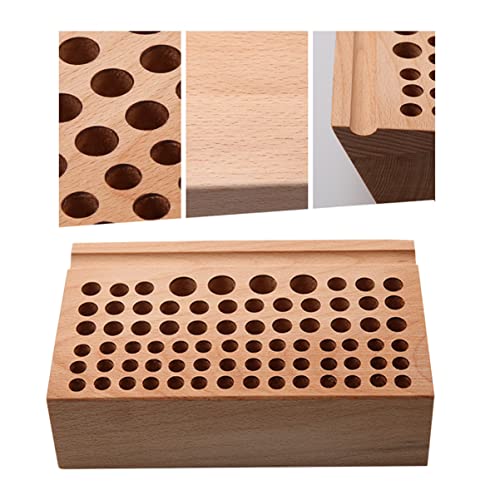 DOITOOL Tool Rack Tool Rack 2pcs Rack Diy Porous Tool Holes Bench Beech Red Tool Shelf Tool Stand Wooden Holding Organiser
