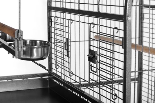 Prevue Pet Products BPV3159 Double Roof Bird Cage with Playtop, 36-1/2 by 27-1/4-Inch, Black