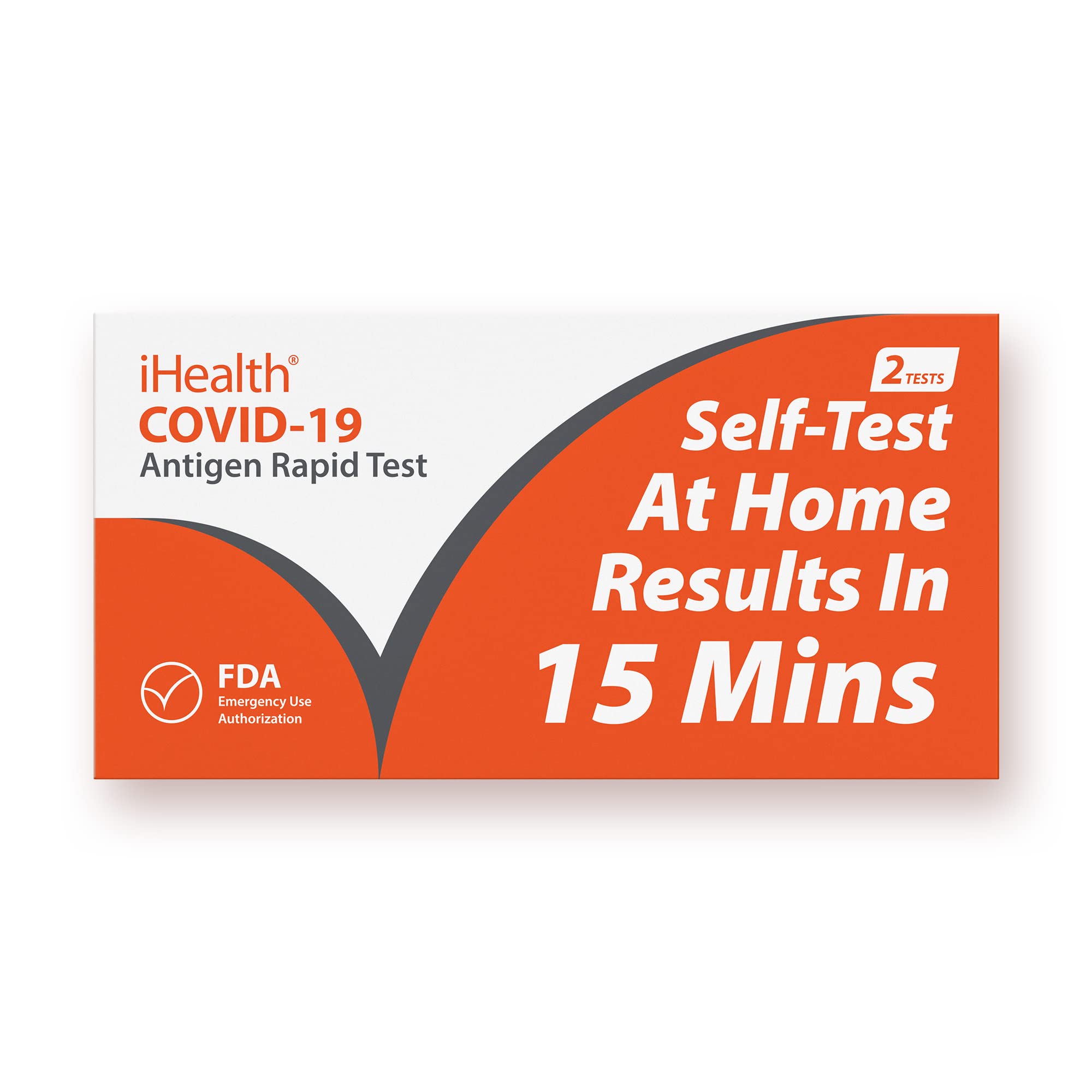 iHealth COVID-19 Antigen Rapid Test, 90 Packs, 180 Tests Total, Results in 15 Minutes with Non-invasive Nasal Swab, Easy to Use & No Discomfort