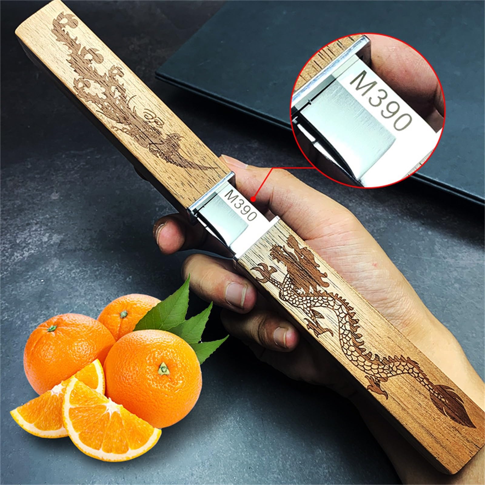 ichuanyi 2 In 1 Dragon And Phoenixs Double Blades Knife Set, Camping Knives, Stainless Steel Knife Perfect for Cutting Meat, Vegetables & Fruit