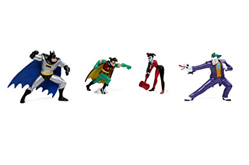 Jada Toys DC Comics Batman The Animated Series Diorama Scene 2.75" 4-Pack Die-cast Collectible Figurines, Toys for Kids and Adults