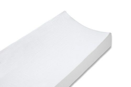 White Changing Pad Cover in 100% Cotton Knit by Especially For Baby