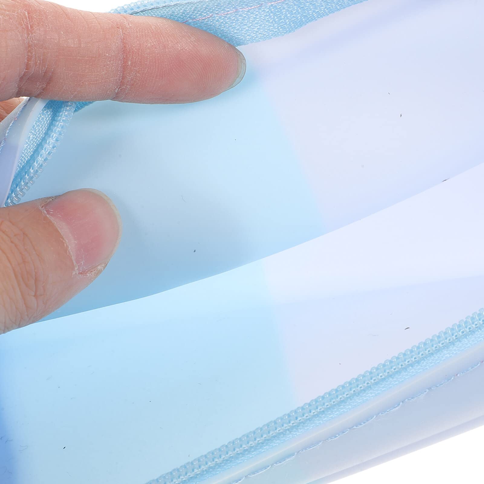 Silicone Pencil Case Pouch Bag Candy Color Pencil Case Cute Pen Case Silicone Pencil Case Small Cute Aesthetic Zipper Pencil Pouch for Travel Cosmetics Makeup Sky-blue
