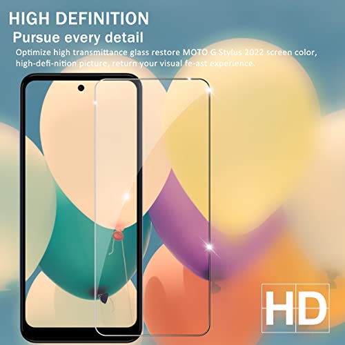 Moto G Stylus 2022 4G/5G Tempered Glass Screen Protector By YEYEBF, [ 2 Pack] [Anti-scratch] [3D Glass] [Case-Friendly] Screen Protector