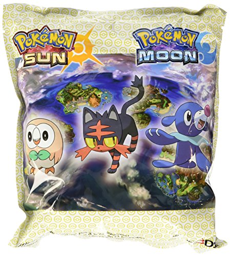 Pokemon Sun and Pokemon Moon Dual Pack - 3 Bonus First Partner Pokemon Figures (Nintendo 3DS)
