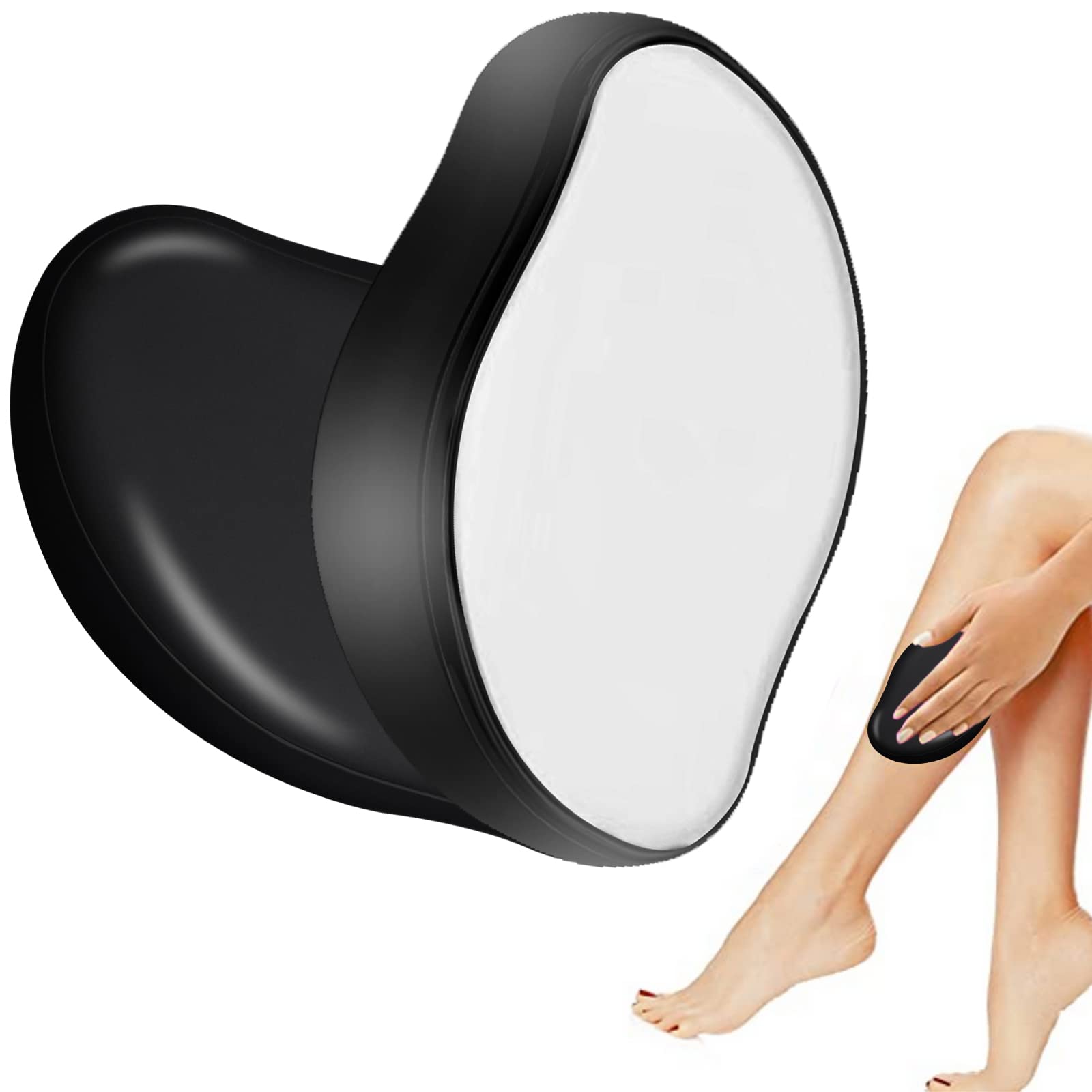 dolitify Crystal Eraser Hair Removal, Painless Removal Tool, for Women and Men Arms Legs Back (Black)