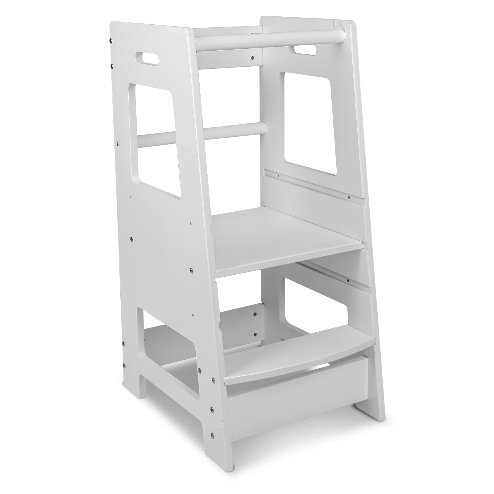 DEARYOU Toddler Stool Tower,Toddler Kitchen Stool, Kitchen Standing Helper Stool for Toddlers,Toddler Stool for Kitchen Counter, Learning Kitchen Tower for Toddlers, Helper Standing Tower, Natural