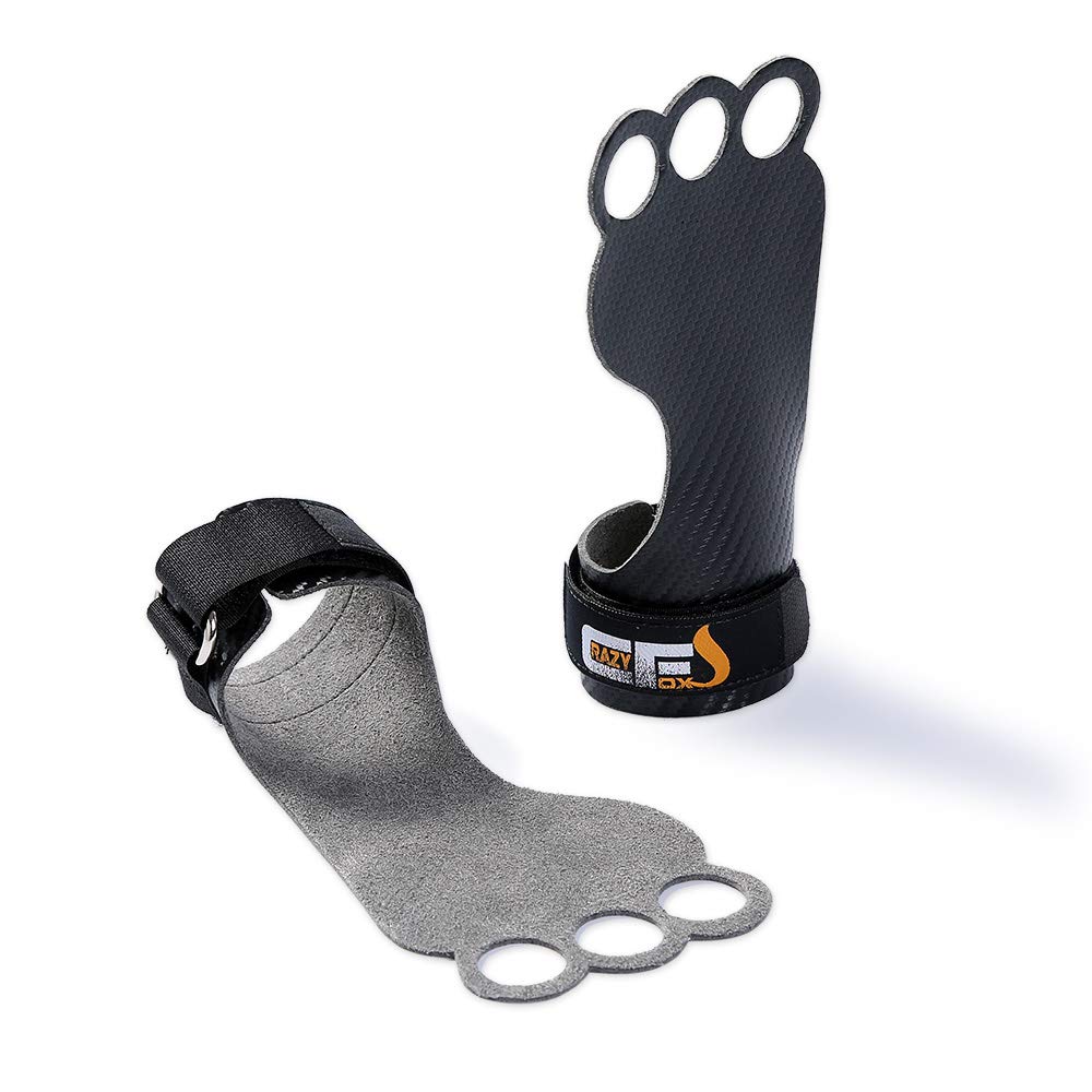 CRAZY FOXS Gymnastics Grips for Hand Protection Perfect for Crossfit Pull-ups Kettlebell Gymnastic Rings New Ergonomic Design (Small)