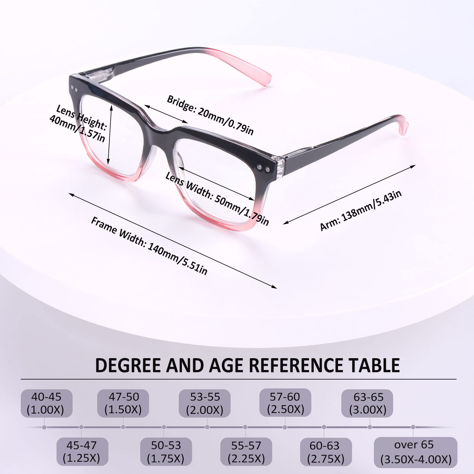 CHOFILORD 6 Pack Fashion Reading Glasses for Women Men Blue Light Blocking Oversized Square Readers with Spring Hinge (6 Pack Mix, 1.5)
