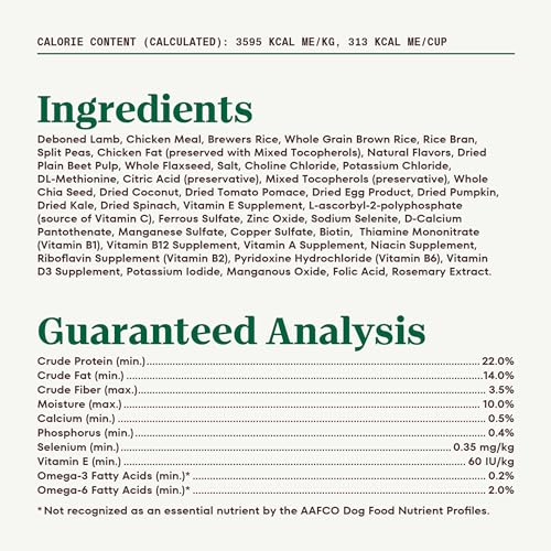 Nutro Natural Choice Adult Dry Dog Food, Lamb and Brown Rice Recipe, 36 lb. Bag