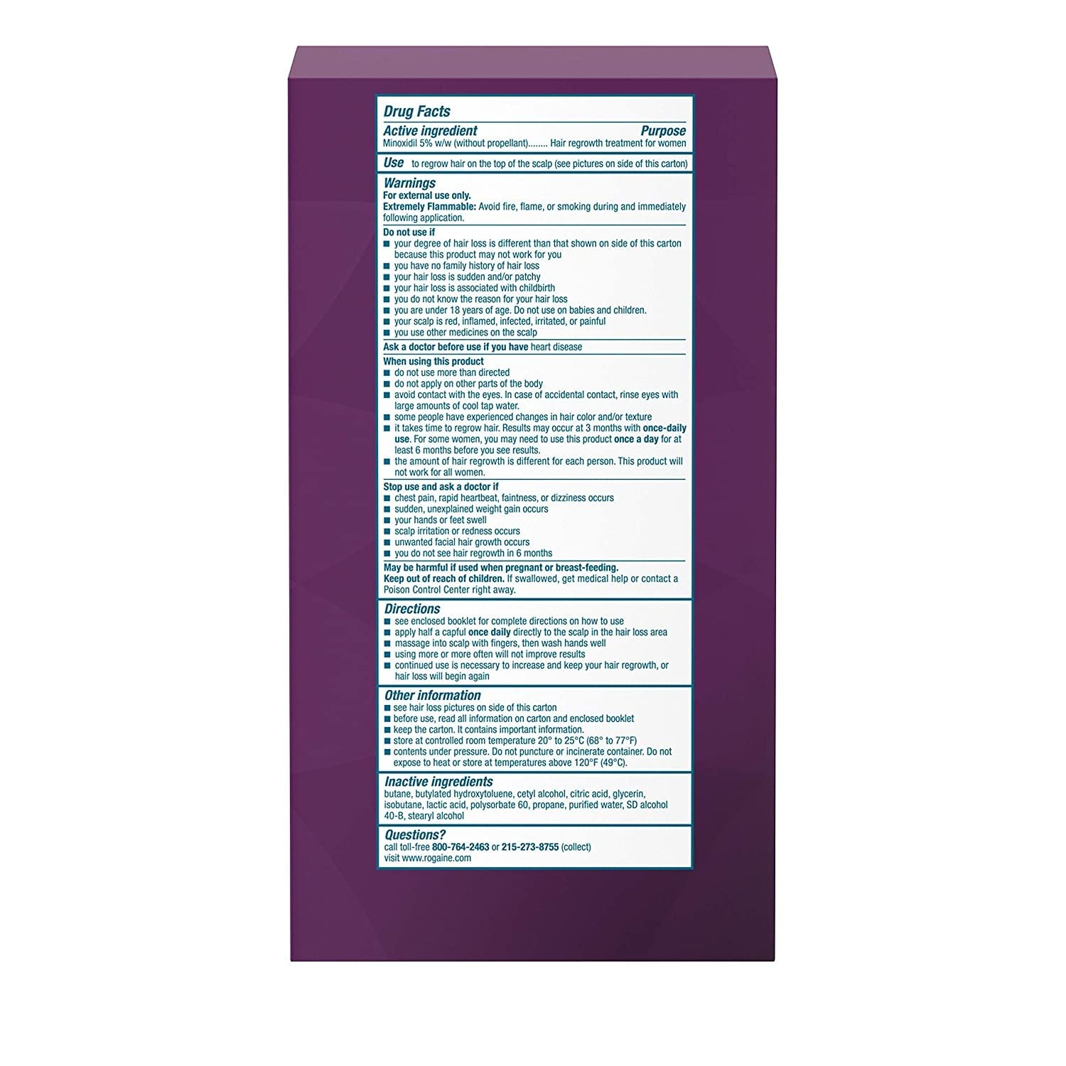 Women's Rogaine Hair Regrowth Treatment Foam, 4 Month Supply
