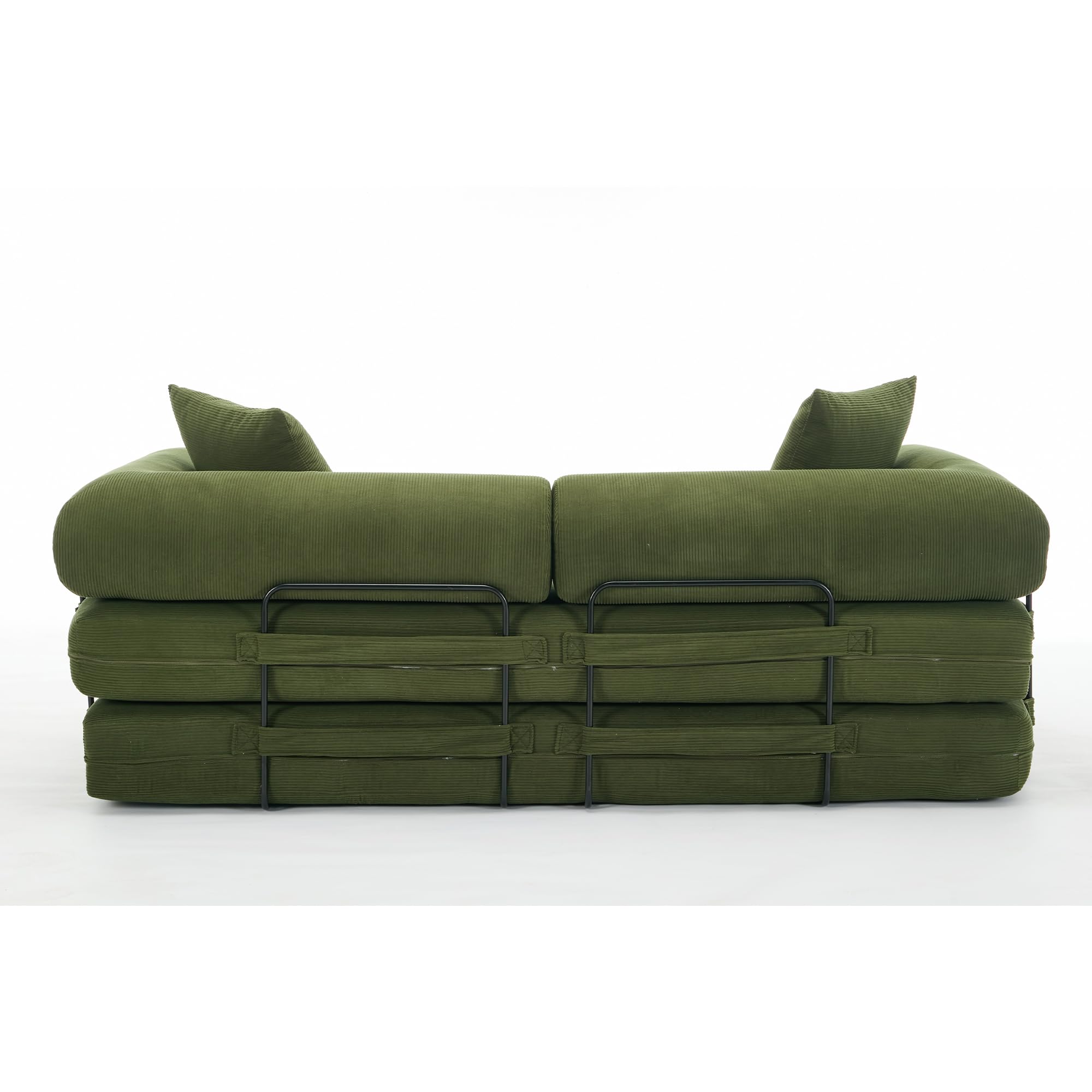 Fjzhai Sleeper Sofa Couch Bed,78.5" Corduroy 3 Seater Sofa Bed,4 in 1 Convertible Couch,Small Folding Couch for Living Room Apartment,Bedroom