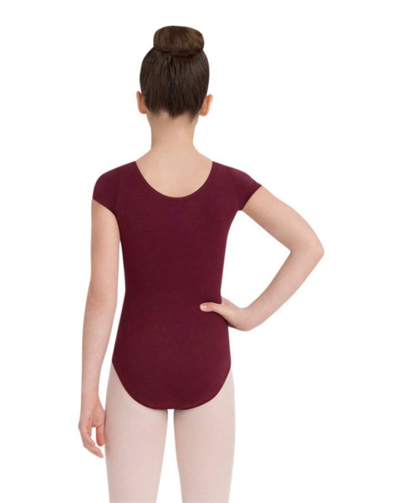 Capezio Child Short Sleeve Leotard Burgundy Child Large