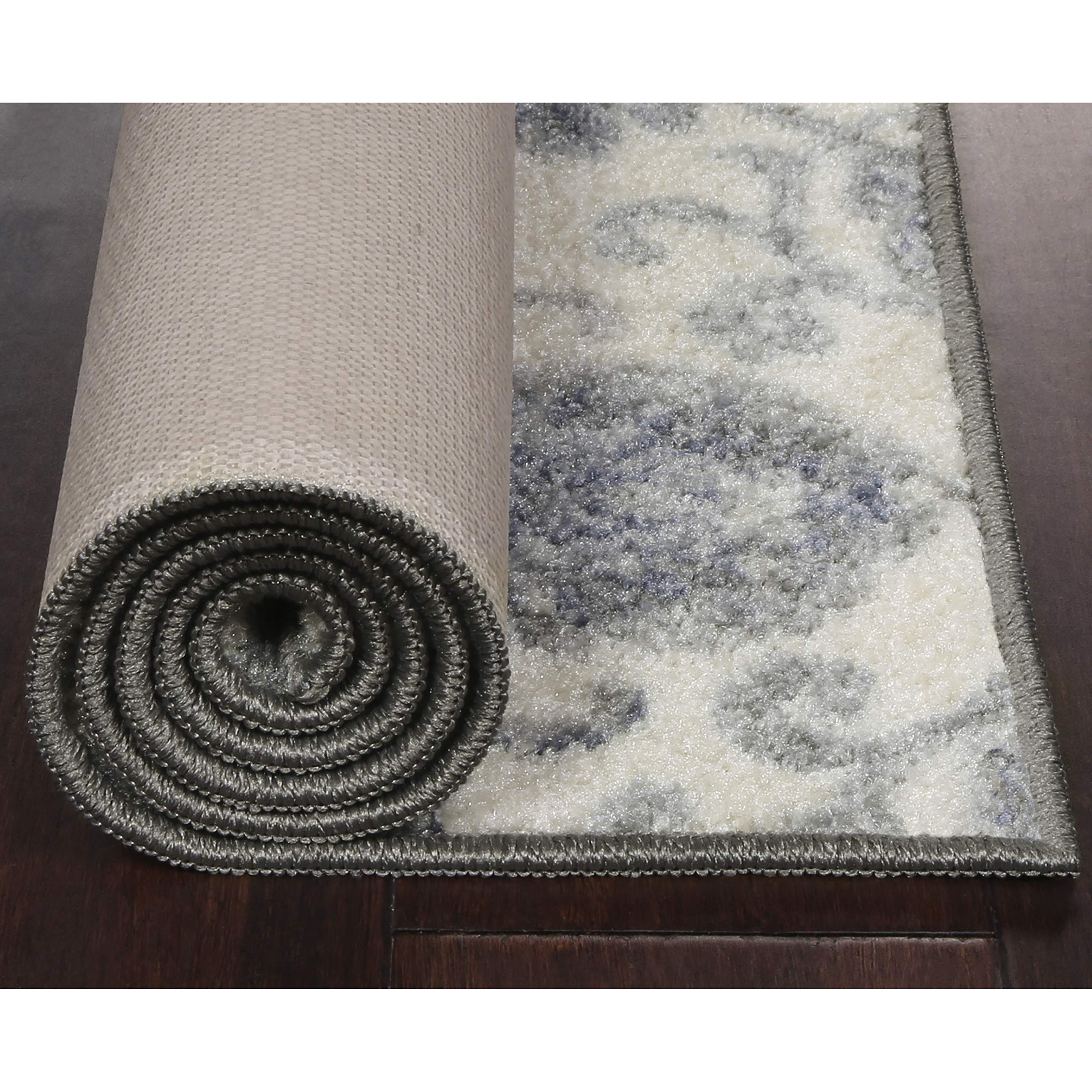 Maples Rugs Blooming Damask Rug, 1 ft 8 in x 2 ft 10 in, Grey/Blue