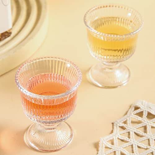 Lysenn Clear Shot Glasses Set of 8 - Elegant Vertical Stripe Tequila Glasses โ Premium Quality Espresso Shot Glass Set for Whiskey, Bourbon, Liquor, Cordial โ 1.5 oz