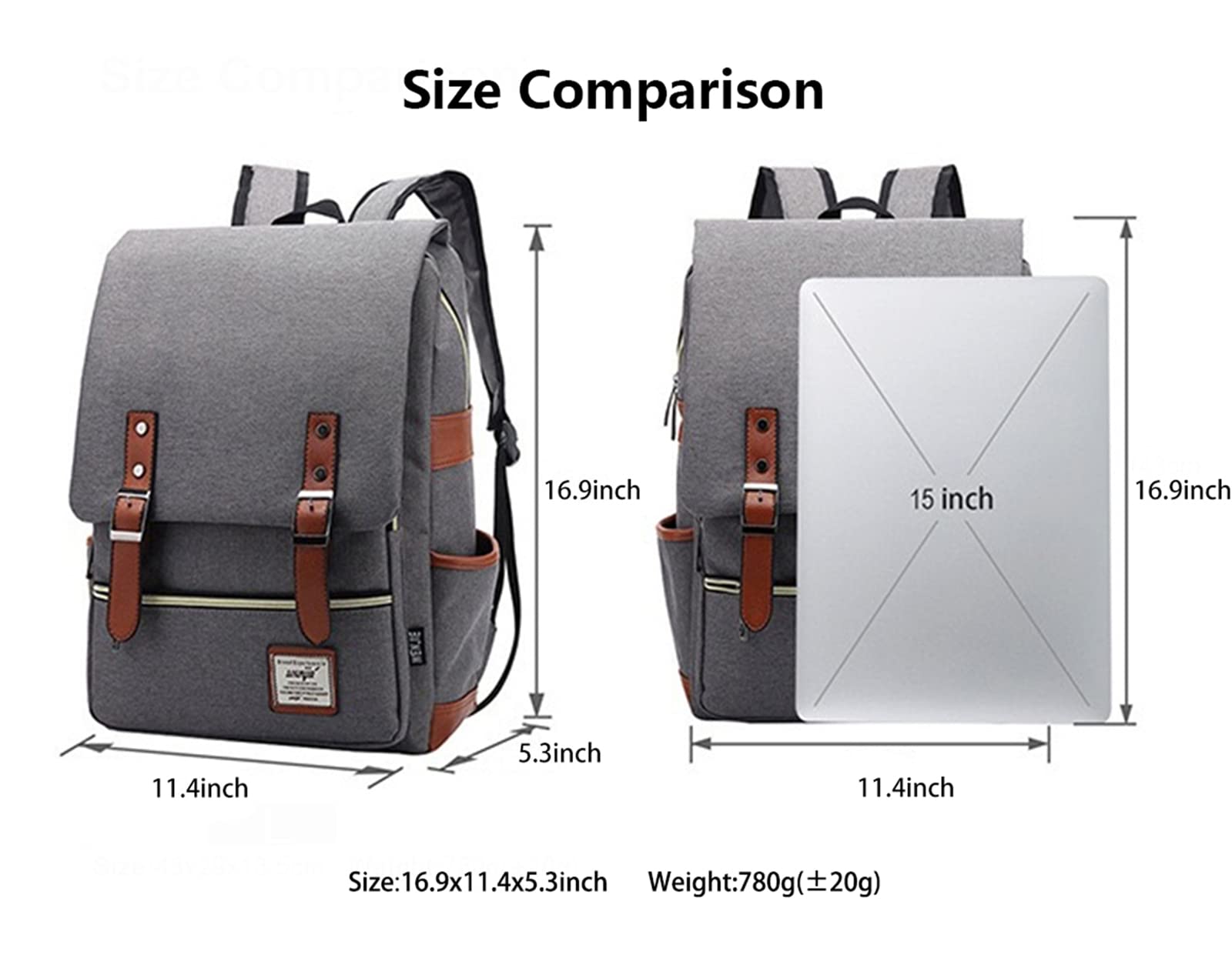 IRYZE Teen The Promised Neverland Student Bookbag Rucksack Lightweight Durable Laptop Bag Durable Canvas Knapsack