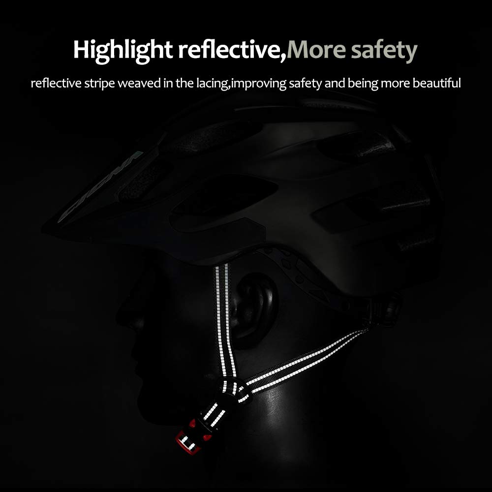 CIGNA Mountain Bike Helmet CPSC Certified for Adults Men/Women, Adjustable MTB Cycling Bicycle Helmet with Rechargeable Led Light Long Detachable Visor - Titanium