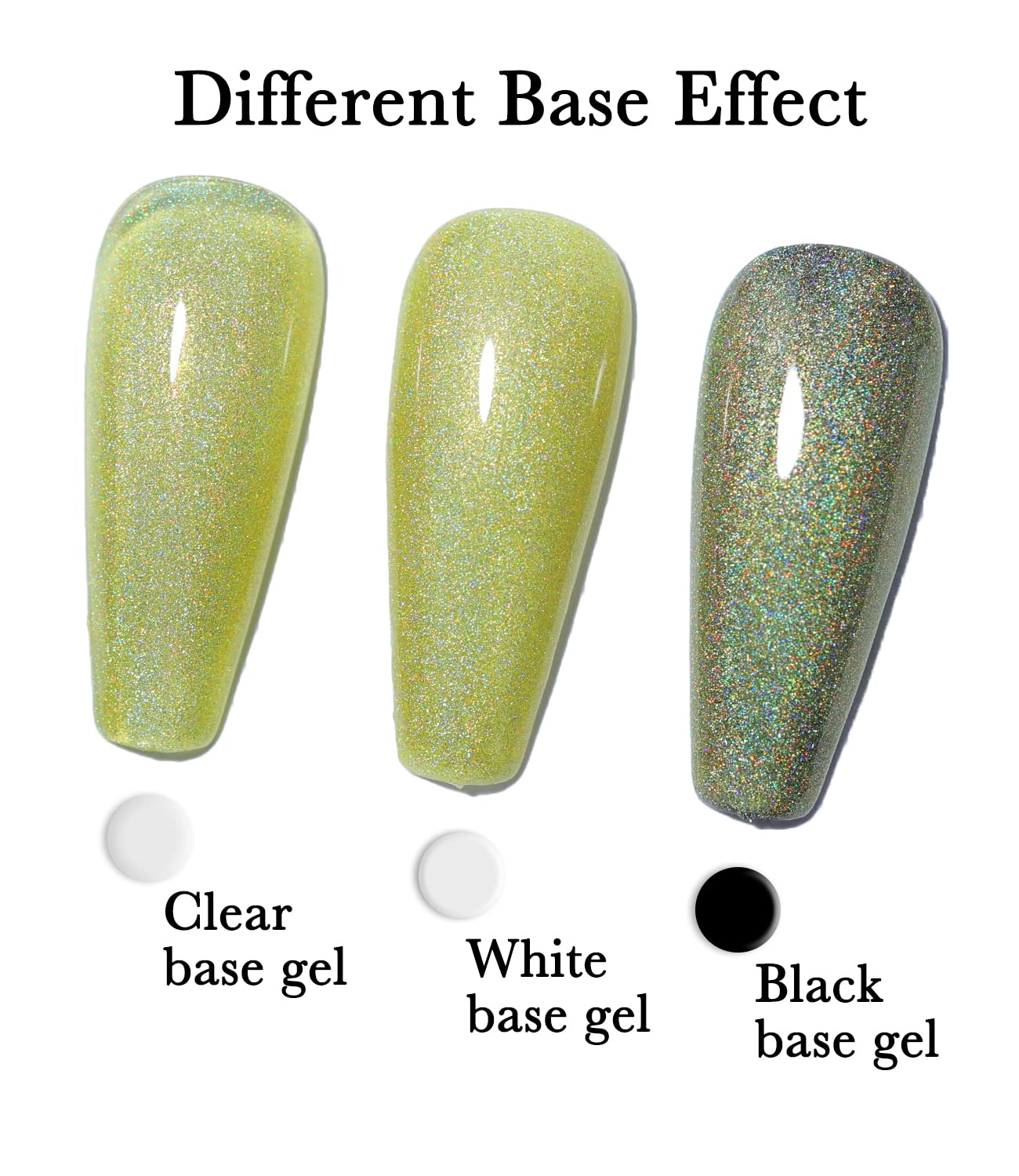 COSMOO Holographic Gel Nail Polish, Holo Nail Polish with Shiny Shimmer Laser Effect (Holo-012)
