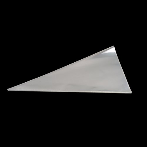 COOLAKE Clear Cone Bags 100PCS Cellophane Triangle Clear Treat Bags with Gold Twist Ties for Christmas Candy Popcorn Handmade Cookies Sweets Crafts 14.5β by 7β