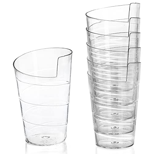 Fasmov 100 Pack 2 Oz Mini Dessert Cups with 100 Spoons, Clear Plastic Parfait Appetizer Cup for Tasting Party Desserts Appetizers