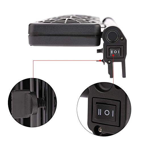 JANNIDE 3 Heads Aquarium Chillers Cooling Fan,Adjustable Aquarium Water Cooling Fan Fish Tank Cold Wind Chiller 2 Level for Salt/Fresh Water (3-Heads)