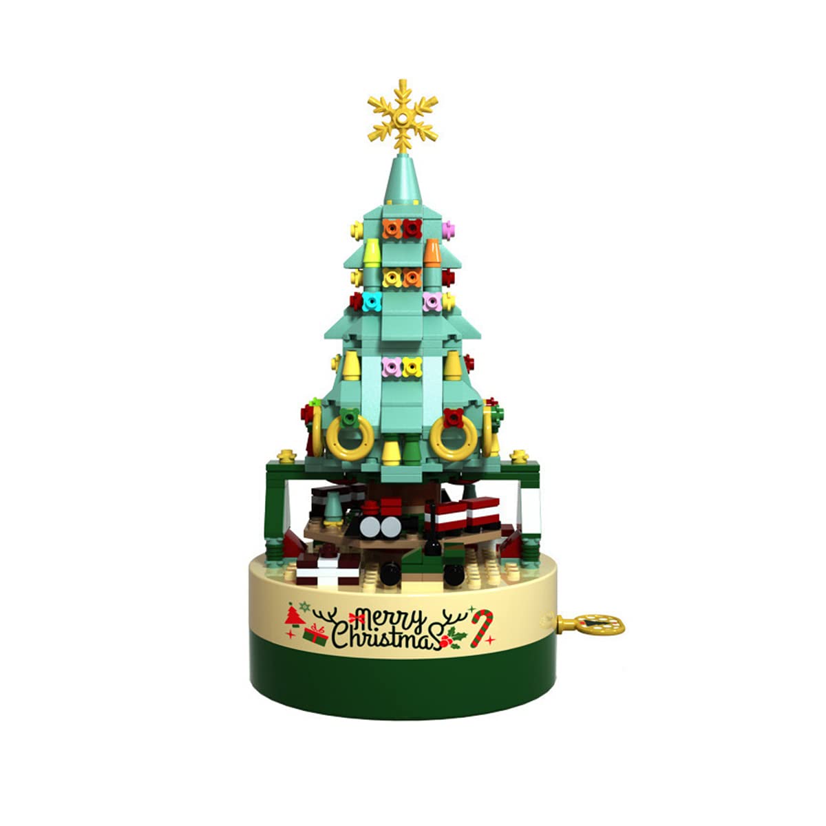Christmas Tree Building DIY Building Block Music Box,Educational Learning Science Building,Creative Gifts for Holidays, Christmas, Thanksgiving, Easter. (Christmas tree music box, 360pcs)
