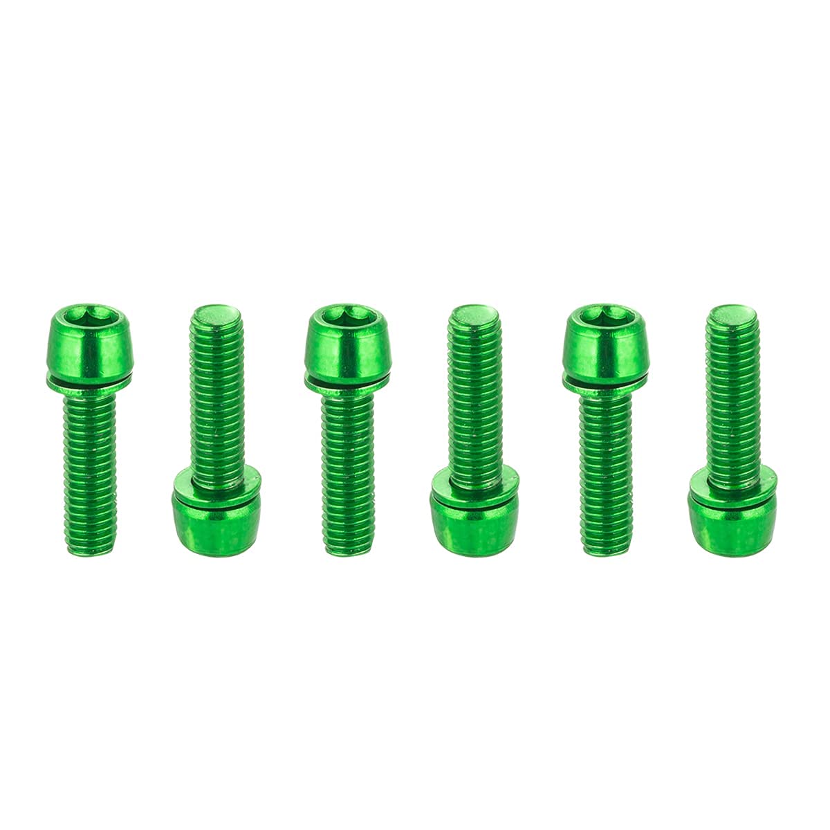 CNC Bike Stem Bolts,Stem Bolts for BMX/MTB/Road Bike with Washers,Green