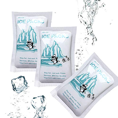 Shipping Ice Packs Reusable Small Dry Ice Pack Sheets 48 PCS, Ice Pack for Shipping Frozen Food Keep Food Fresh and Beverage Cold, Frozen Gel Packs Ice Brix for Coolers, 3.5 oz Capacity, 4.7" x 3.3"