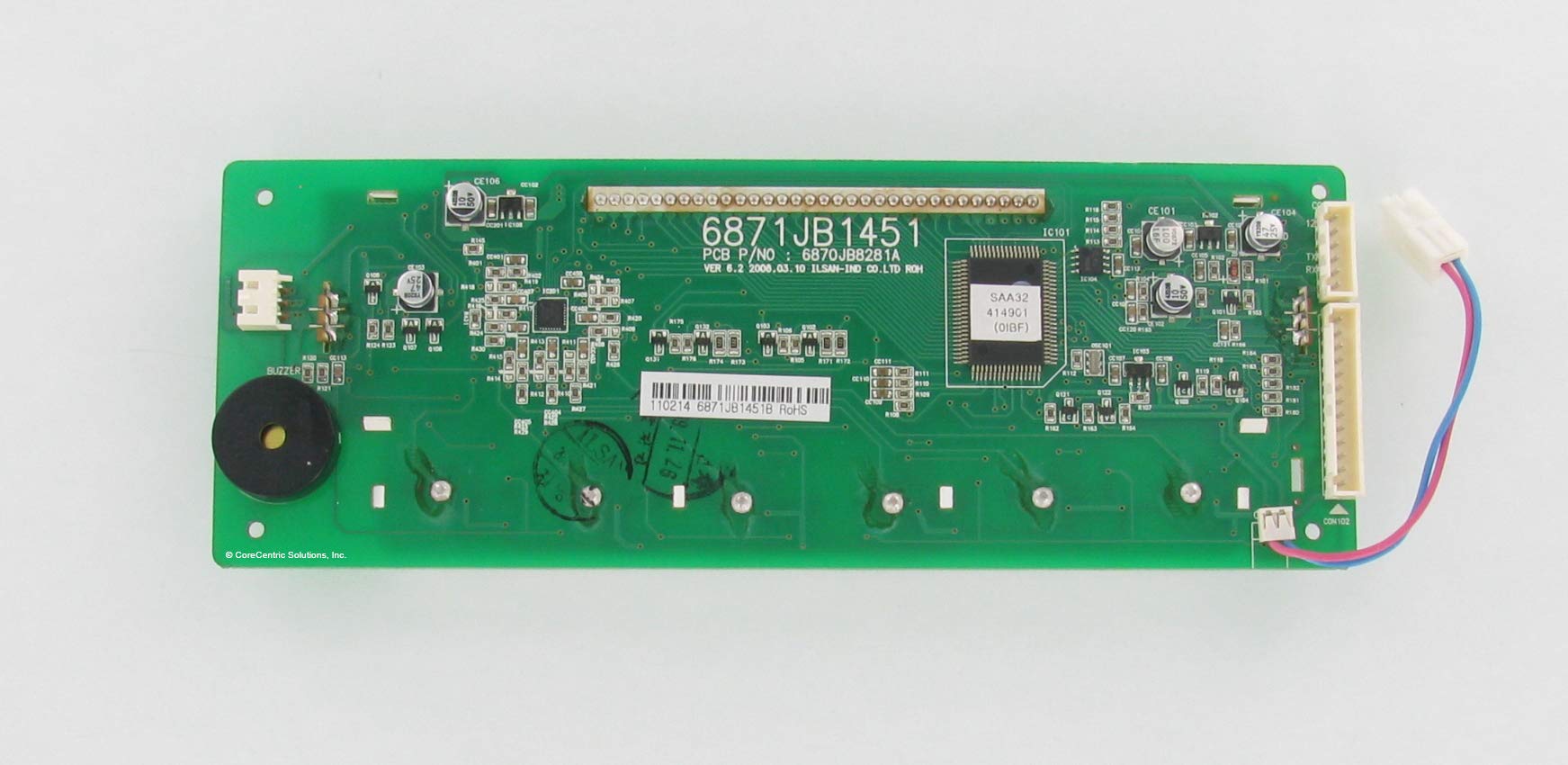 CoreCentric Remanufactured Refrigerator Control Board Replacement for LG 6871JB1451B
