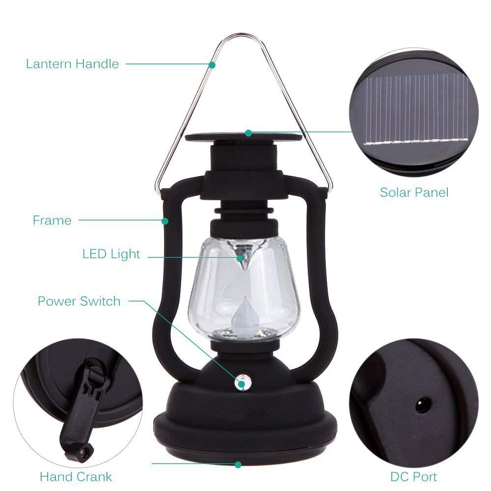 Solar Power Lantern Antique Light Lamp 7 LED for Garden Patio Umbrella Lamp Tree Pool Pavilion Lawn Porch Decor Camping Lantern Hurricane Lantern