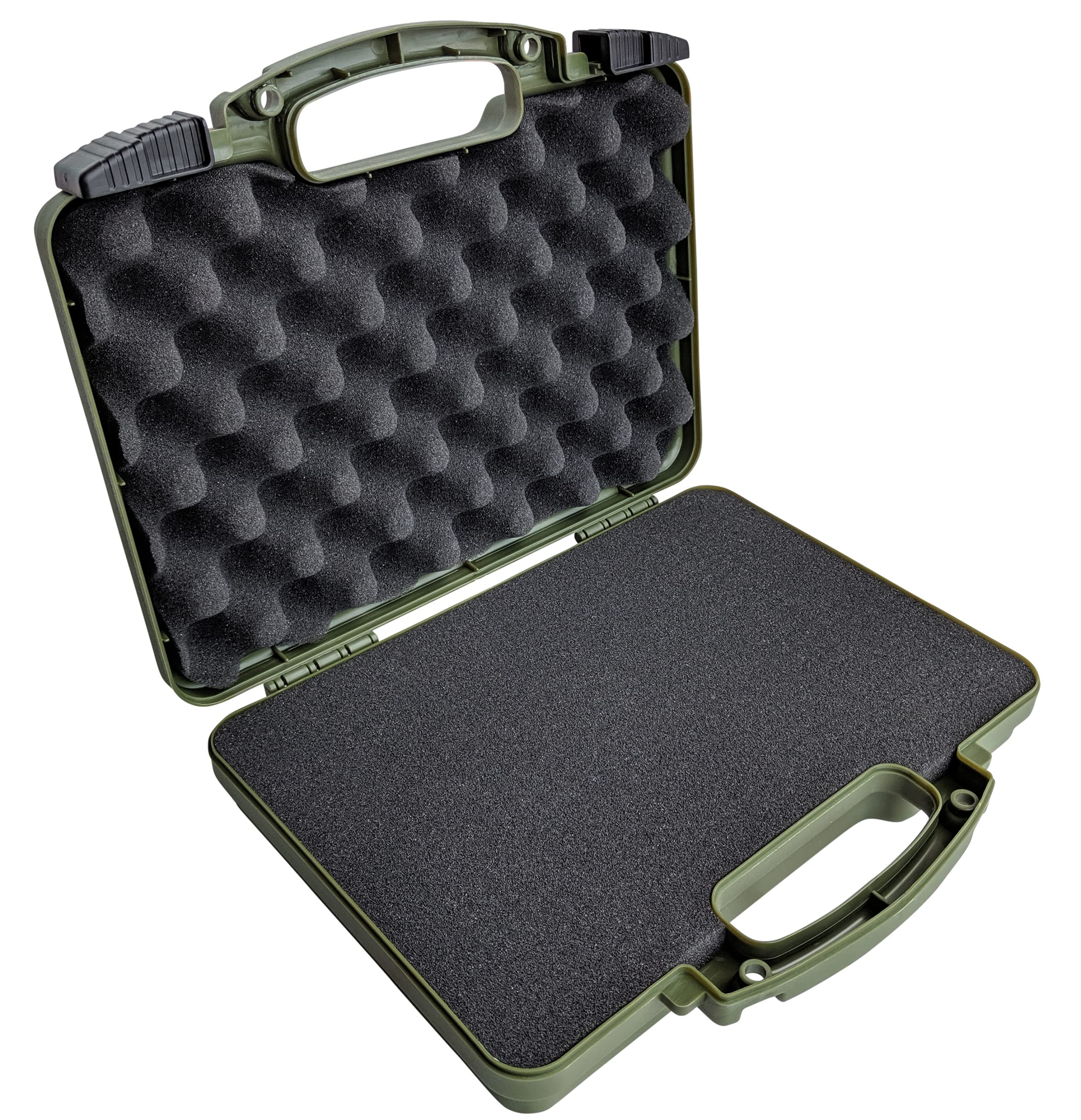 Cedar Mill Fine Firearms Olive Green Hard Gun Case TSA Approved, Lifelong-Durability Hand Gun Cases β DS2TeK Handgun Case w/Dual-Lock System β High Standard Case for Handguns epe waterproof foam