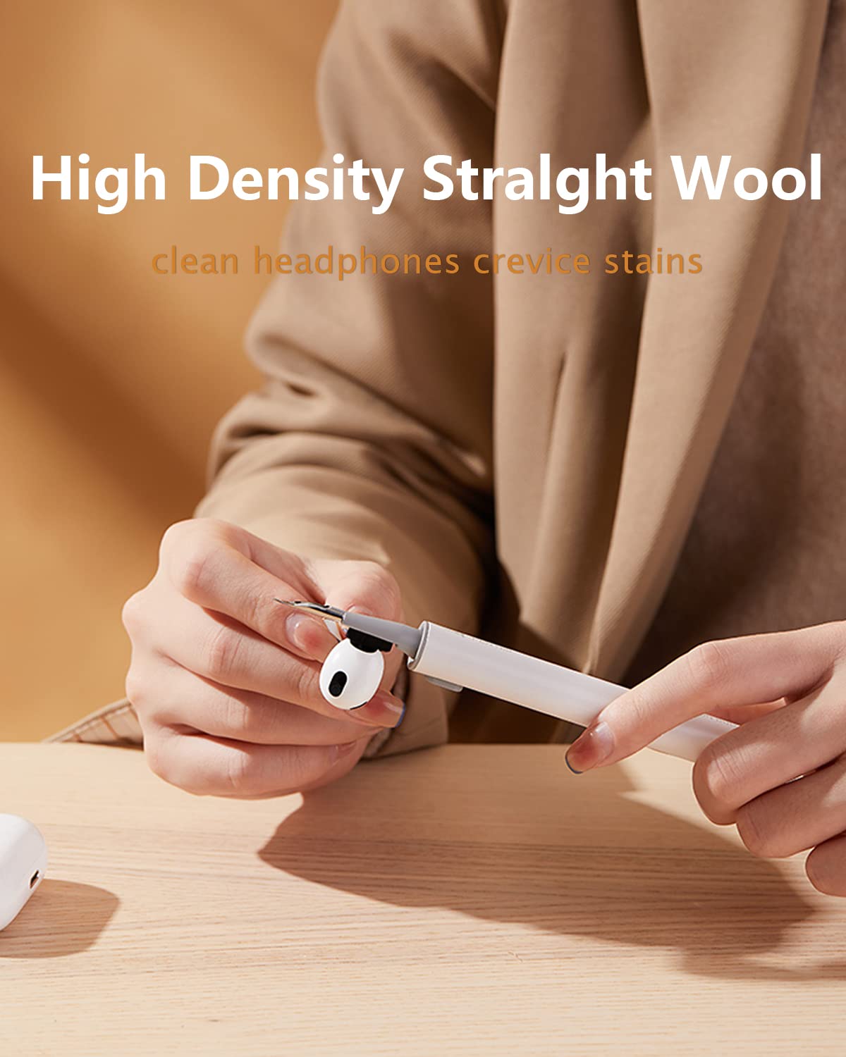 Cleaner Kit for Airpods,Bluetooth Earbuds 3 in 1 Multi-Function Cleaning Pen,for Airpods Pro 1 2 3 Phone Charging Port,Earbuds,Earpods,Earphone,Headphone, iPod,Case,iPhone,ipad,Laptop(White)