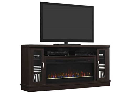 Classic Flame Hutchinson 70" Infrared Electric Fireplace Entertainment Center & 42" Linear Firebox - Oak Espresso, 42MM3115-PE91 & 42II042FGT