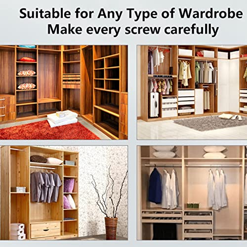 ZJchao Heavy Duty Retractable Closet Pull Out Rod Wardrobe Clothes Hanger Rail Towel Ideal for Closet Organizer Polished Chrome (30cm/ 11.8 Inches)