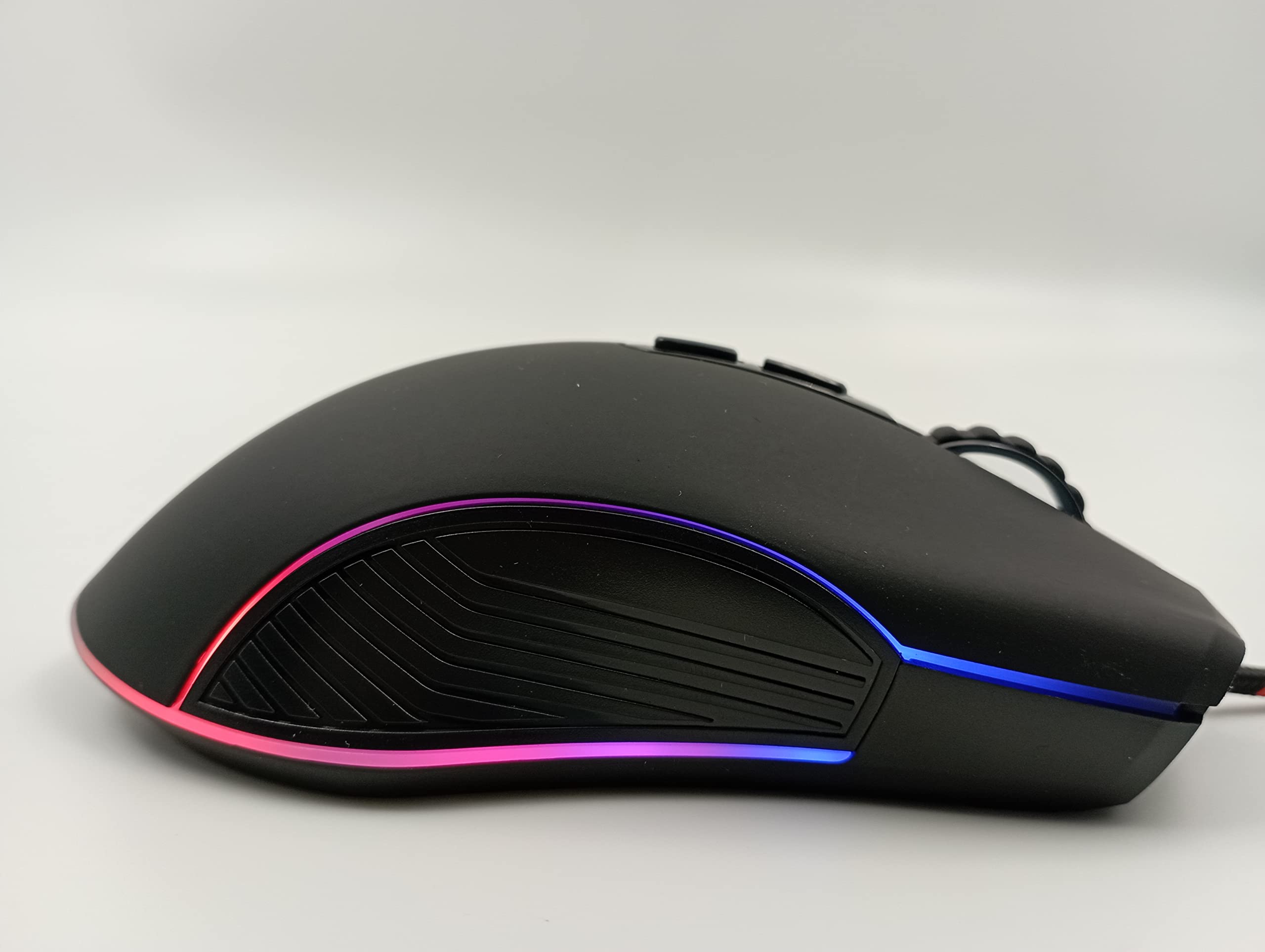 ELONTI Gaming Mouse - 8.0000 DPI Optical Sensor-Wired Mouse with 7 Programmable Buttons-Gaming Accessories for Pc Setup Windows 7 / 8 / 10 ve Mac OSX-FRISBY(GX26)-Black Mouse
