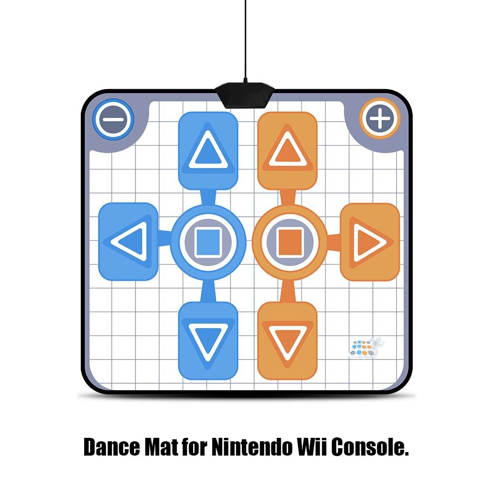 Sonew Double Person Non-slip Party Dancing Pad Dance Mat Compatible for Nintendo Wii Console Game