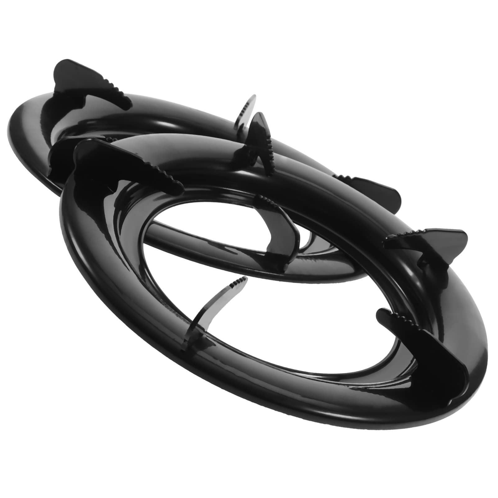 DOITOOL Wok Ring Cast Iron 2PCS- Universal Wok Ring for Gas Stove- Non Slip Wok Support Ring Wok Stand for Gas Stove Rack Accessories Cookware Accessories ( Black/ 9in )