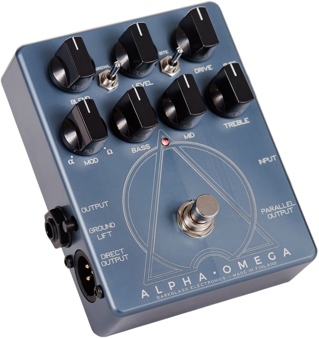 Darkglass Electronics Alpha Omega Bass Pre-Amp and Overdrive (AO) Bundle with XLR Cable, Instrument and Patch Cables, and Dunlop Bass Guitar Picks