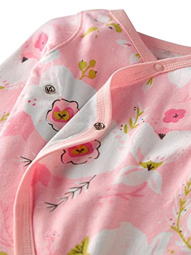 little planet by carter's unisex-baby Organic Cotton Wrap Sleep & Play, Pink Floral, 3 Months