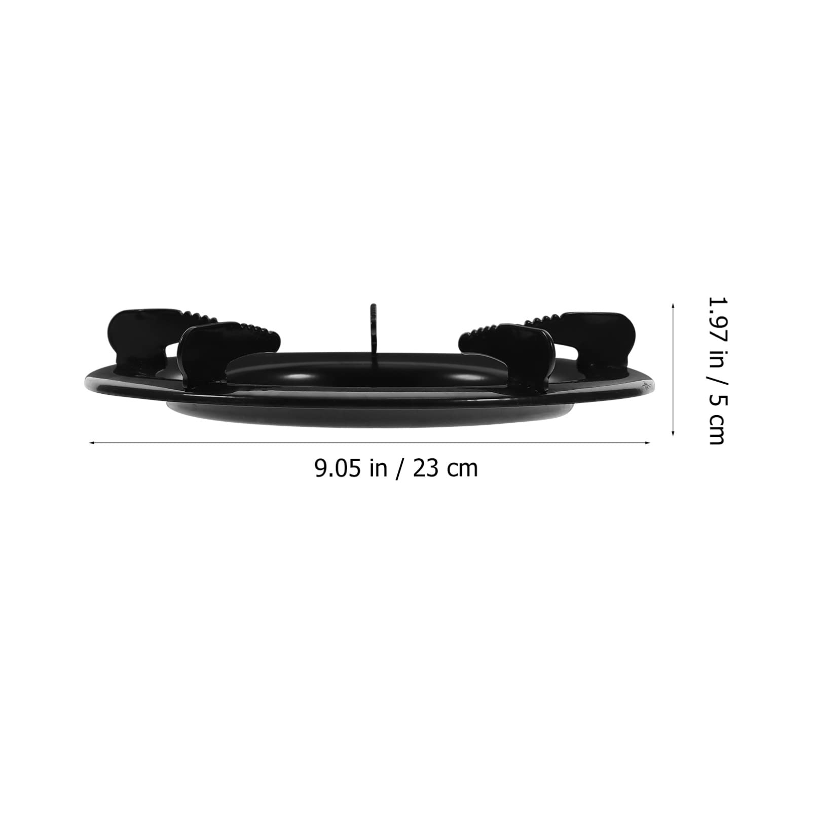 DOITOOL Wok Ring Cast Iron 2PCS- Universal Wok Ring for Gas Stove- Non Slip Wok Support Ring Wok Stand for Gas Stove Rack Accessories Cookware Accessories ( Black/ 9in )