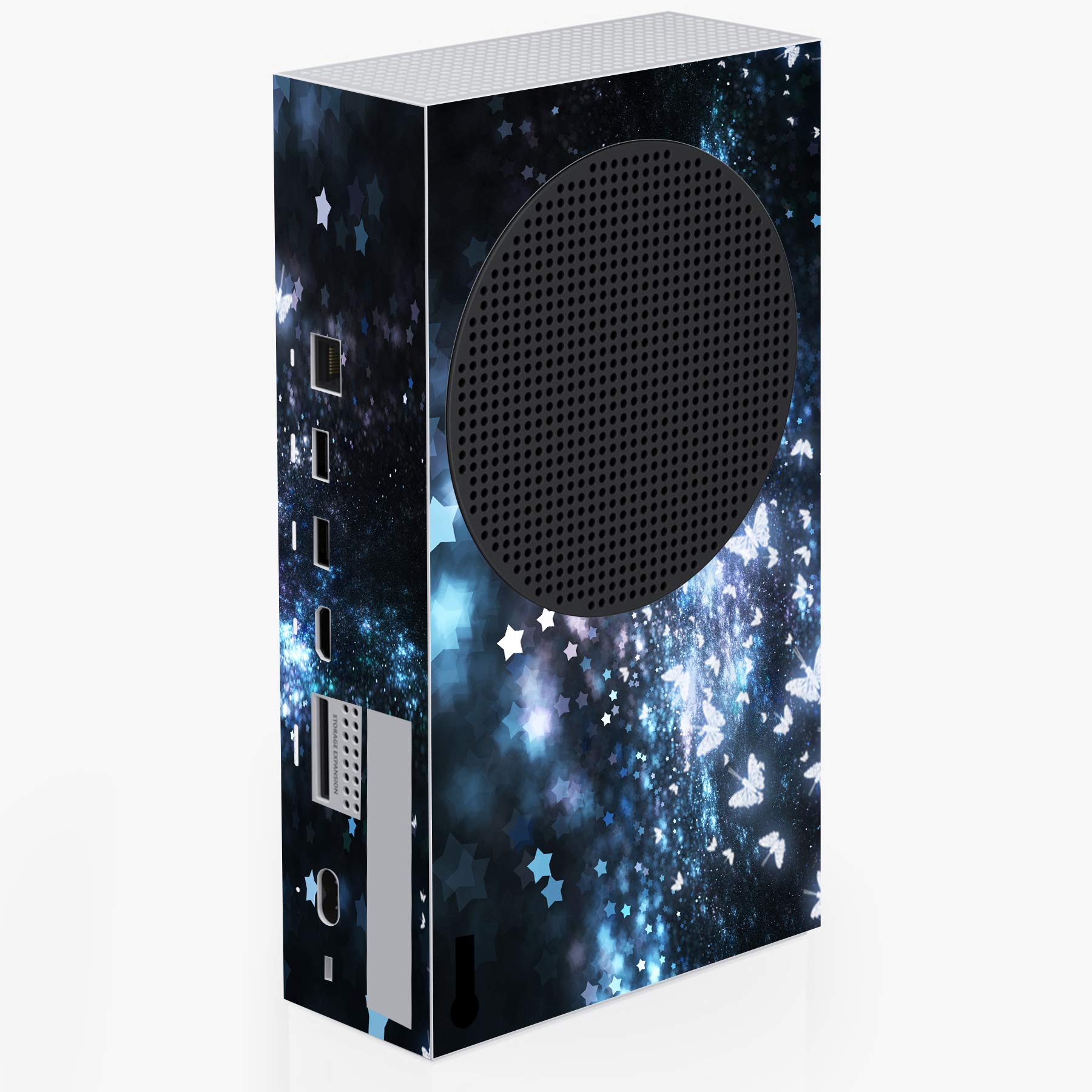 PlayVital Butterfly Illusion Custom Vinyl Skins for Xbox Series S, Wrap Decal Cover Stickers for Xbox Series S Console Controller