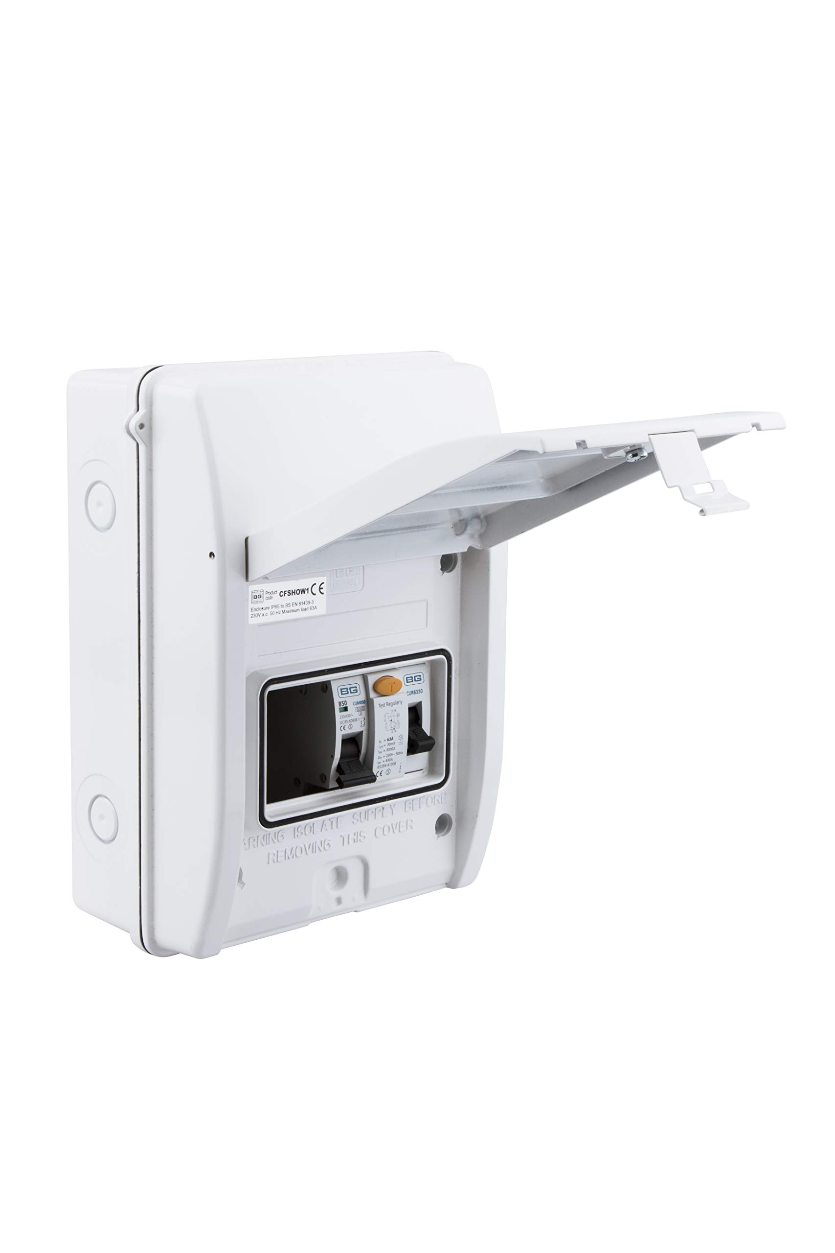 BG Electrical CFSHOW1-01 Shower KIT - 5 MOD IP65, 63A RCD, 50A MCB