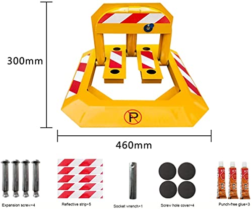 HEIMP Parking Post, Parking Barrier, for Parking Lot Parking Space Lock, Car Ground Lock, Parking Space Lock, Parking Pile Parking Space Lock Parking