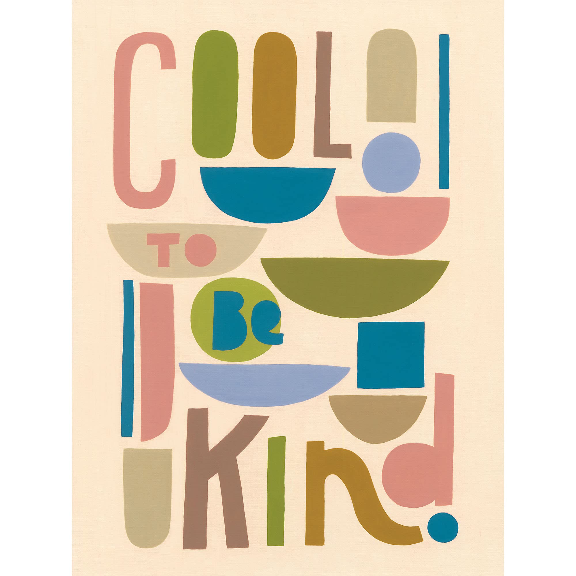 Dimensions PaintWorks 73-91859 Cool to be Kind Paint by Number Kit for Adults and Kids, 9" x 12", Multicolor, 12pcs