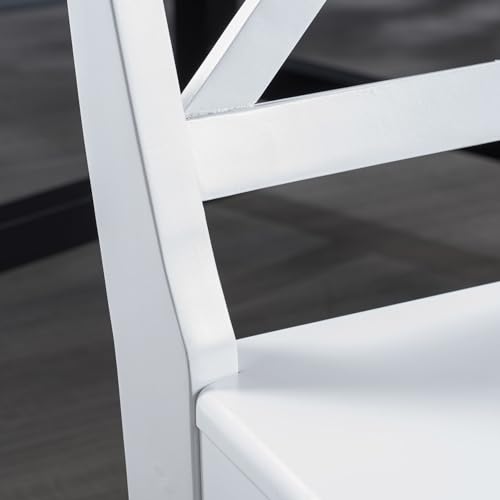 Christopher Knight Home Roshan Farmhouse Acacia Wood Dining Chairs, White