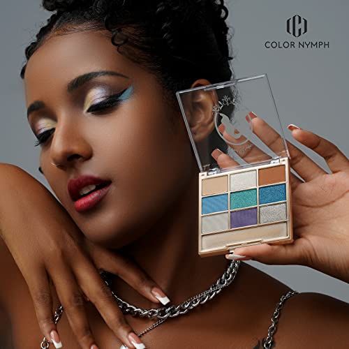 Makeup Kit for Teen Girls,Color Nymph Girls Makeup Kits For Teens With The Retro Style Train Case Included Eyeshadow Palette Blushes Bronzer Highlighter Lipstick Brushes Mirror