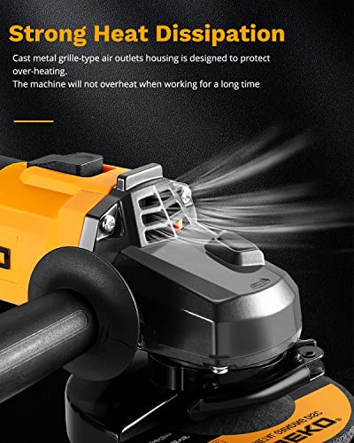 DEKOPRO 110V Angle Grinder, 4-1/2" Max. Wheel Dia., 7.5A Grinders Power Tools, 12000RPM No Load Speed, 1 Grinding Wheel, Grinder Tool for Grinding, Sanding, Wire Brushing or Abrasive Cutting-Off
